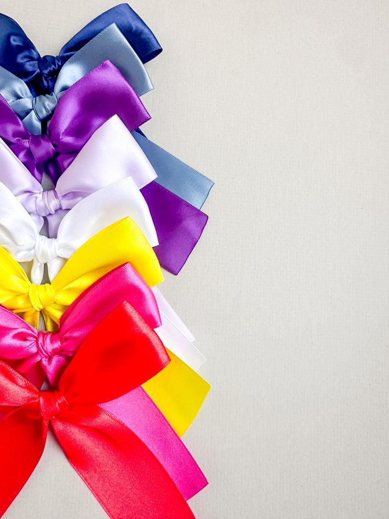 Navy Blue Satin Ribbon Ballerina Bow – Gussy Up Bow Co.